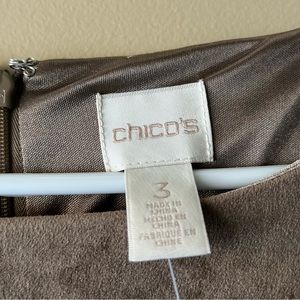 Chico's | Dresses | Chico Faux Suede Brown Dress With A Soft Texture ...